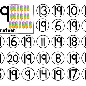 Number Dot Markers, Dab Markers Preschool Printable, Preschool ...