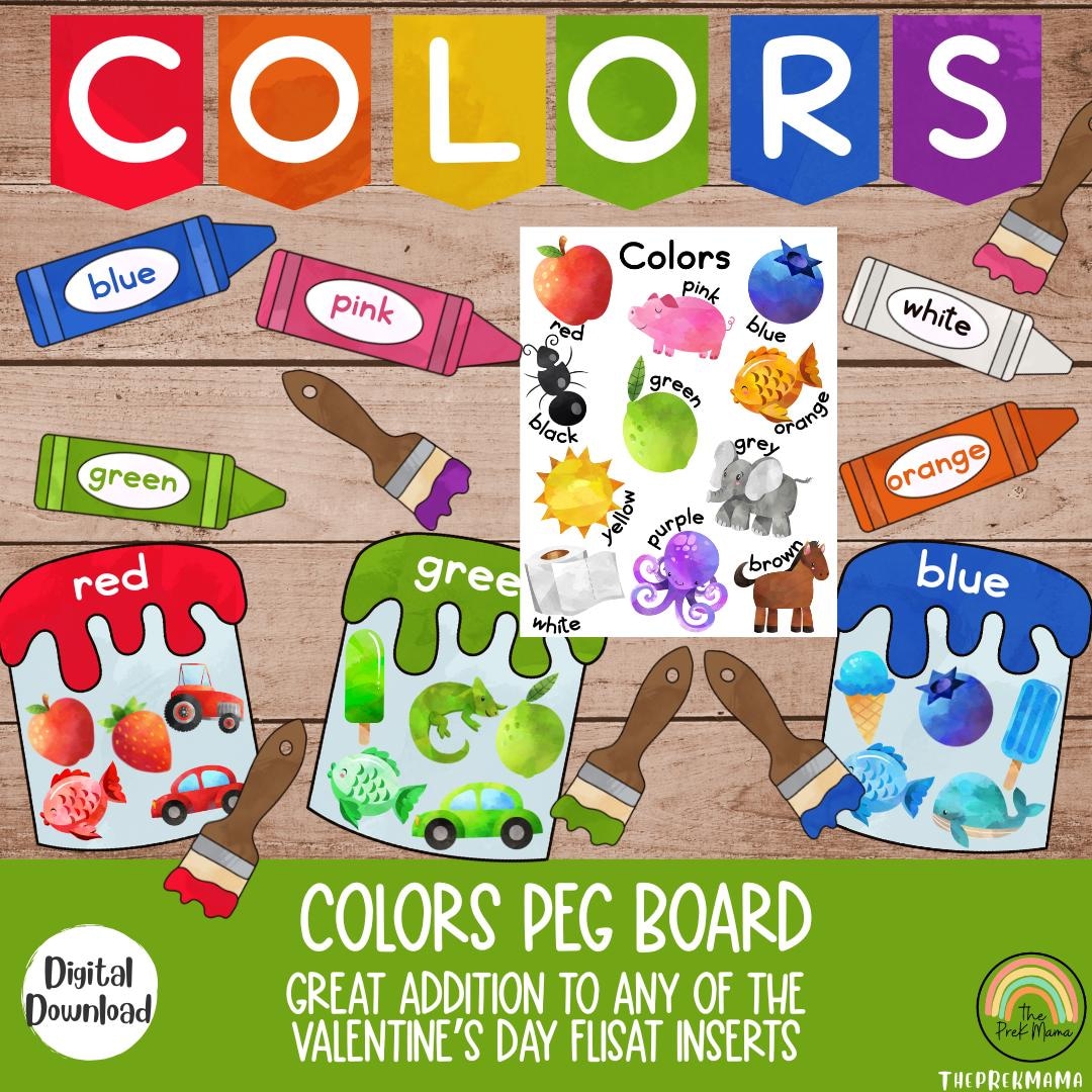 Colors Peg Board, Colors Posters, Colors Preschool, Colors Flisat Table ...
