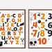 Halloween Poster Alphabet and Numbers Educational Poster - Etsy