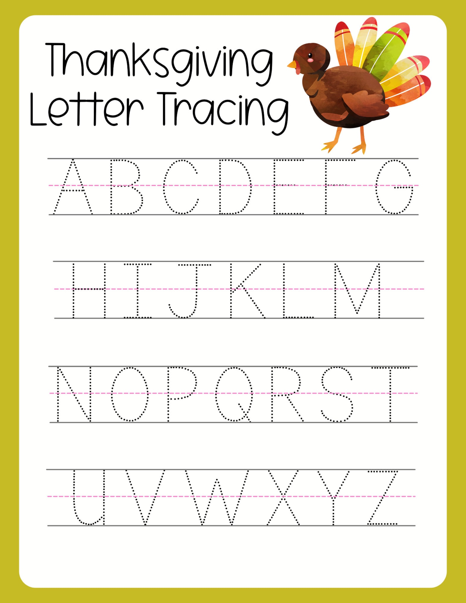 Thanksgiving Preschool Packet, Preschool Worksheets, Fall Activity for ...