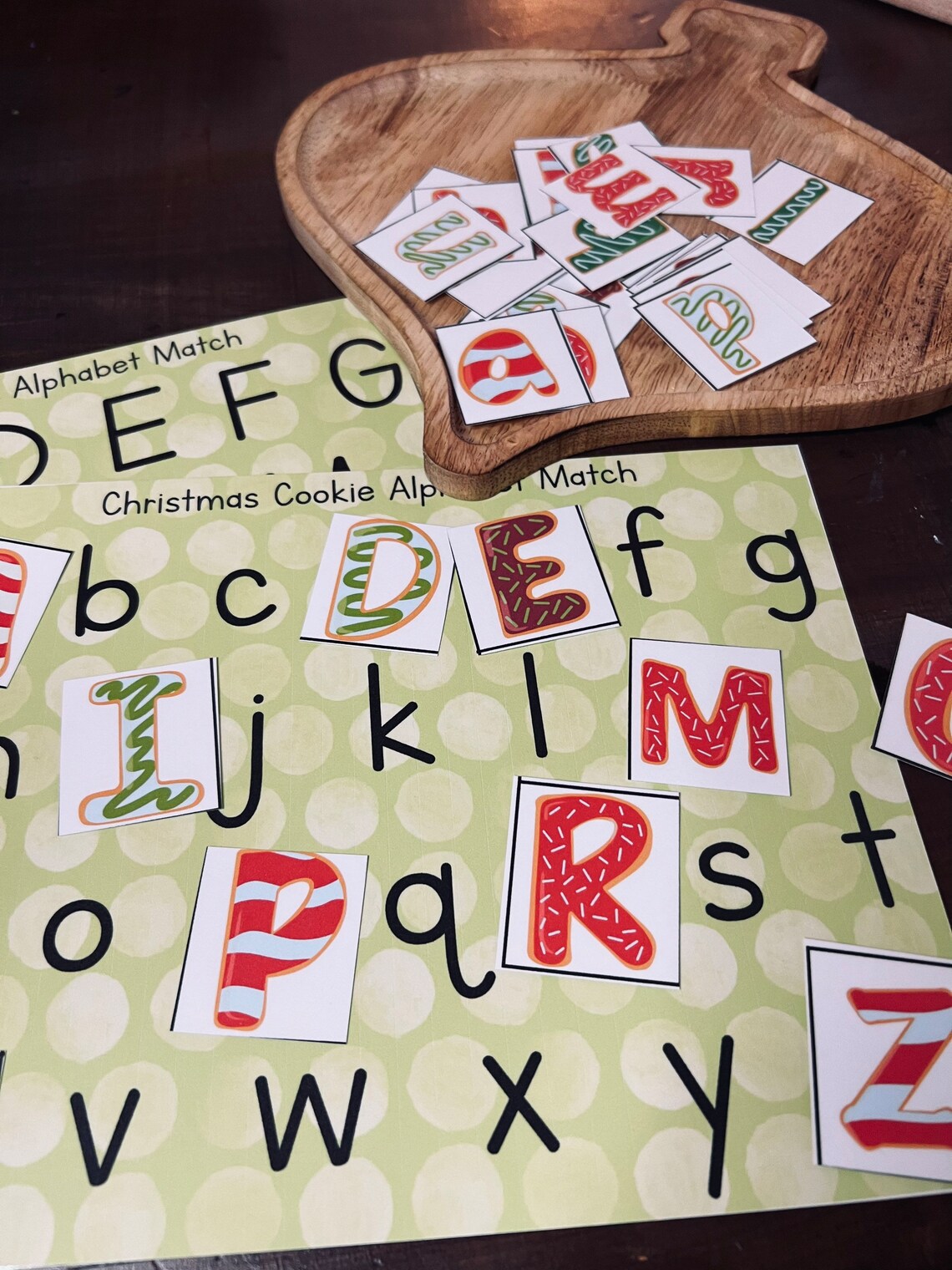 Christmas Cookie Alphabet Match Preschool Printable - Etsy