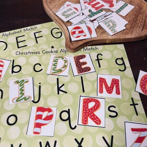 Christmas Cookie Alphabet Match Preschool Printable - Etsy
