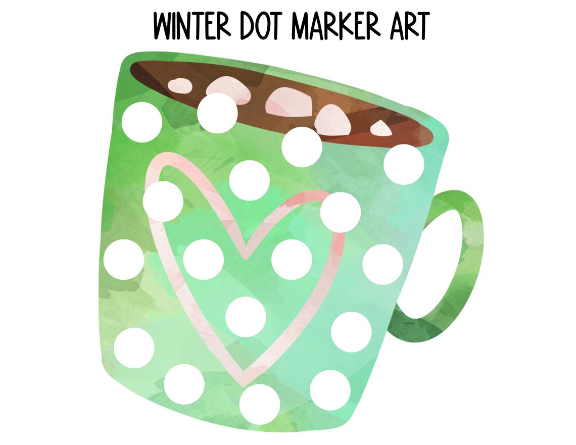Winter Dot Markers and Cotton Swab Activities, Dab Markers, Winter Art ...