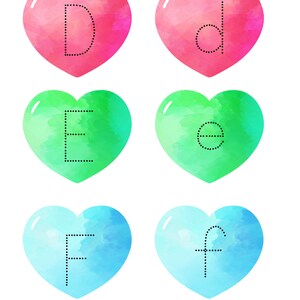 Alphabet Hearts, Valentine's Day Printable, Preschool Alphabet ...