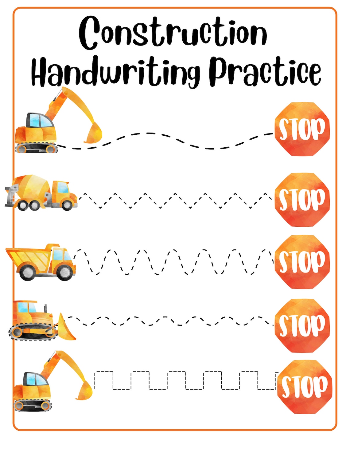 Construction Preschool Packet Preschool Worksheets Preschool - Etsy