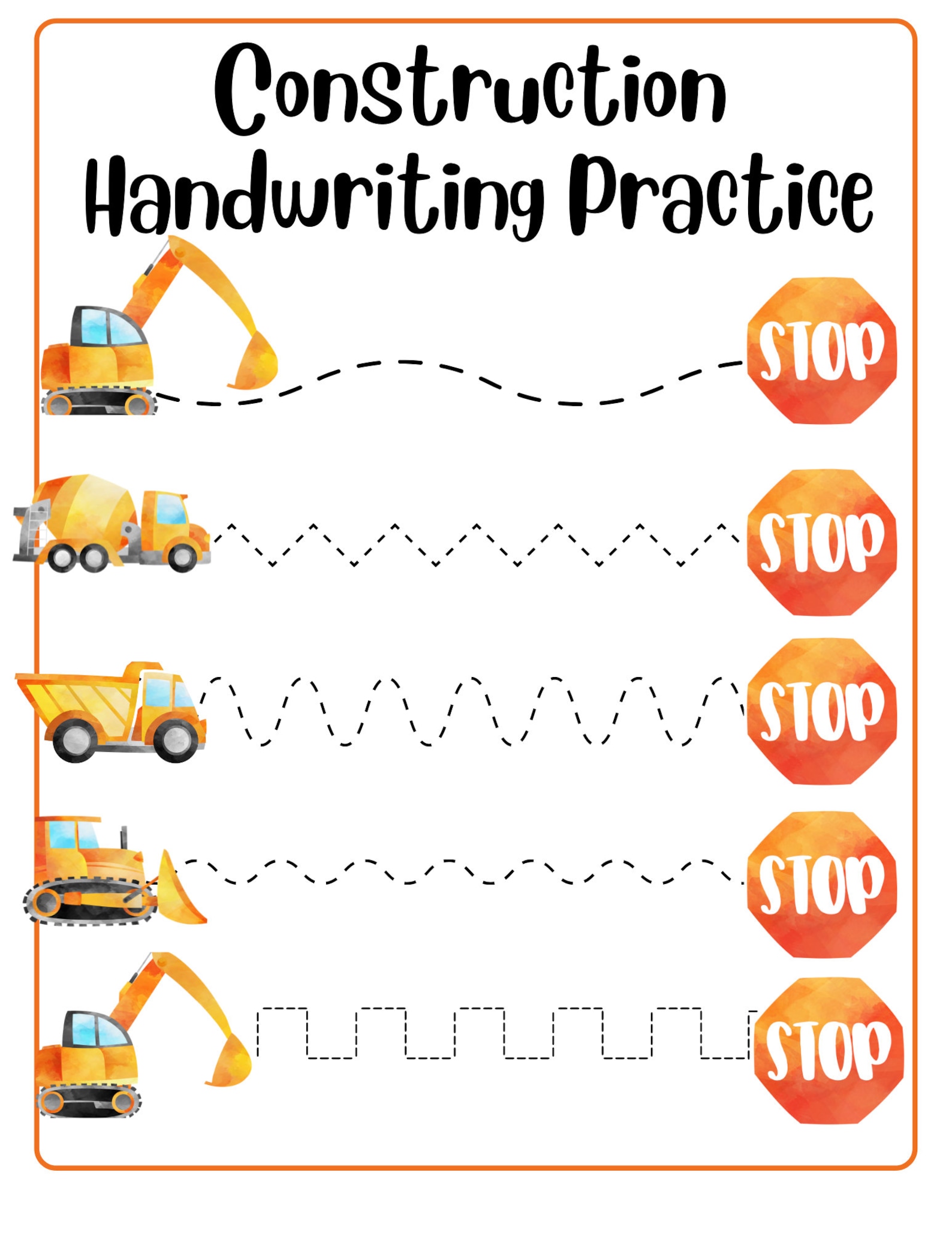 Construction Preschool Packet, Preschool Worksheets, Preschool ...