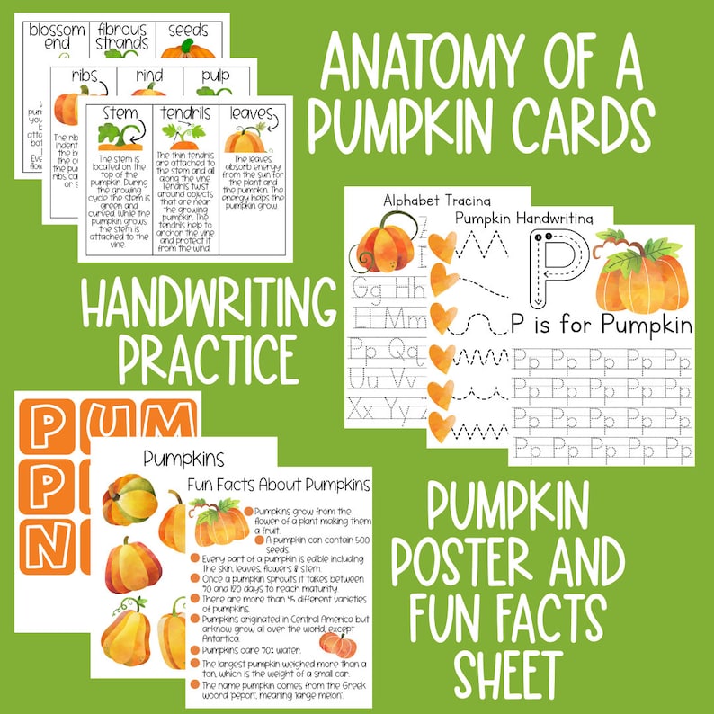 Pumpkin Unit Study Homeschool Learning Materials Educational - Etsy