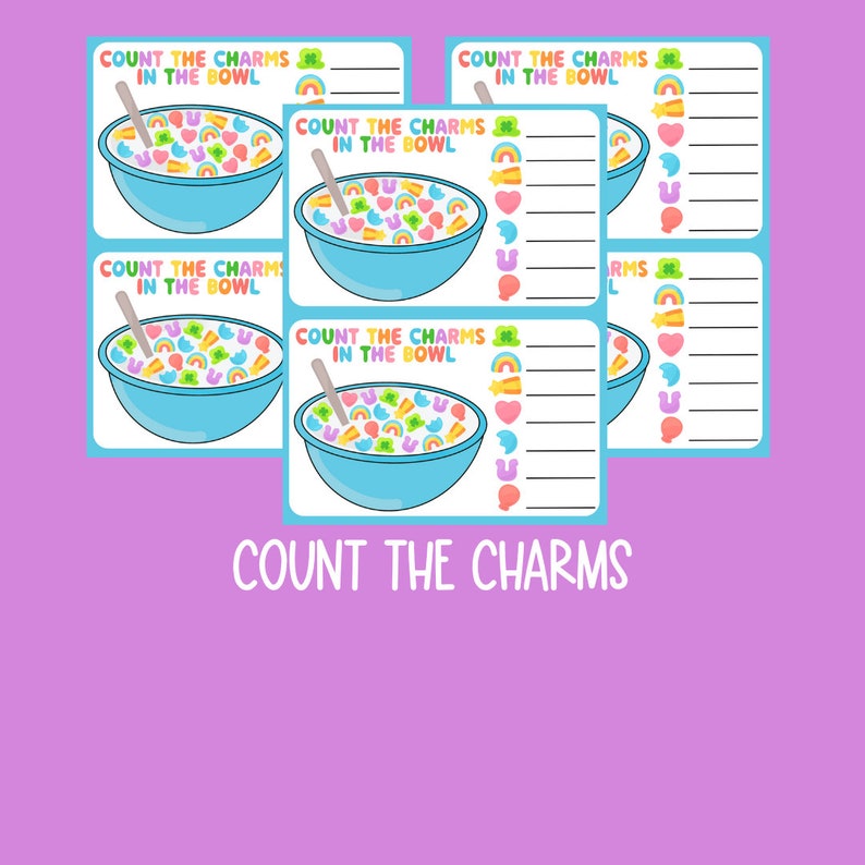 Lucky Cereal Bundle Preschool Curriculum Preschool - Etsy