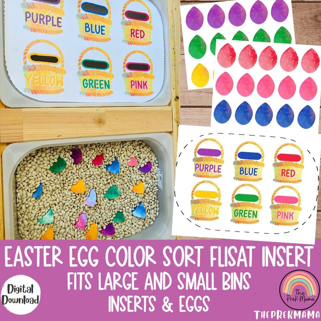 Easter Egg Color Sorting Eggs, Easter Flisat, Flisat Table, Flisat ...