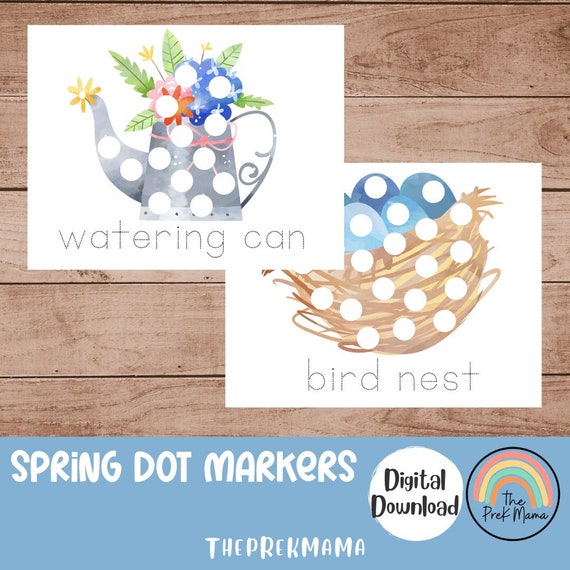 Spring Dot Markers Preschool Worksheets Preschool Printable - Etsy