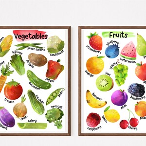 Fruit and Vegetable Poster, Educational Poster, Classroom Décor ...