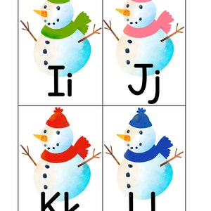 Snowball Letter Sort, Winter Preschool Printable, Winter Activity ...