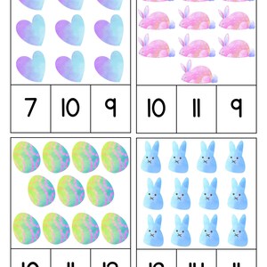 Easter Count and Clip Cards, Preschool Printable, Preschool Math ...