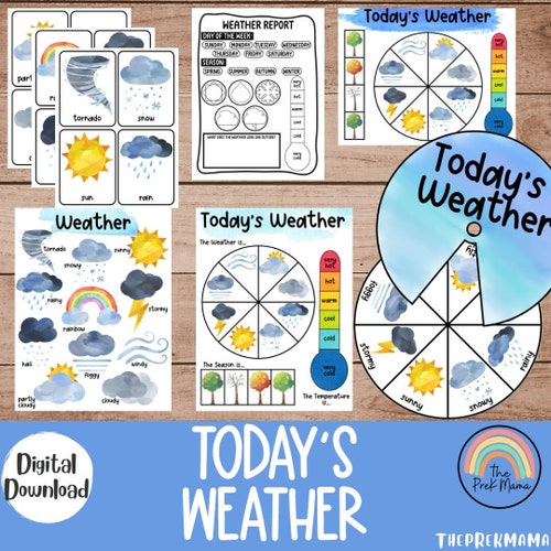 Today's Weather Circle Time Preschool Curriculum - Etsy