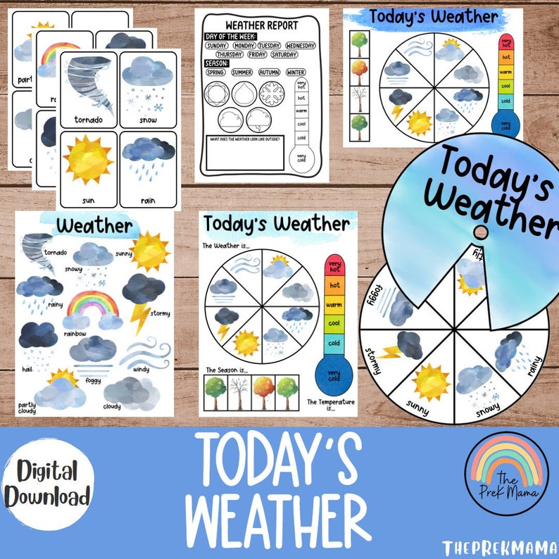 Today's Weather Circle Time Preschool Curriculum - Etsy