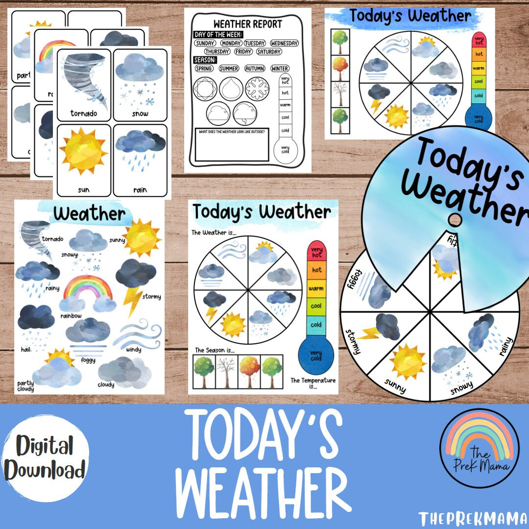 Today's Weather Circle Time Preschool Curriculum - Etsy