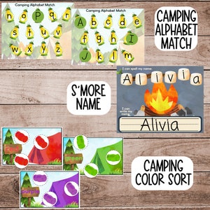 Camping Bundle, Preschool Worksheet, Preschool Printable, Montessori ...