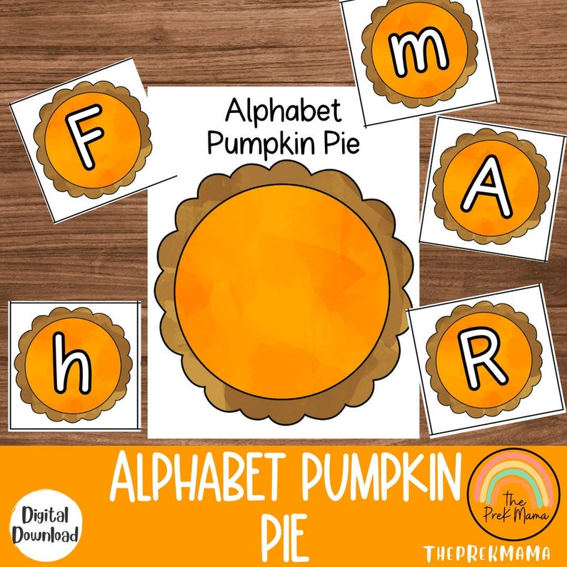 Alphabet Pumpkin Pie, Fall Activity for Kids, Toddler Activity ...