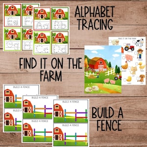 Farm Bundle, Farm Preschool Worksheet, Farm Preschool Printable ...