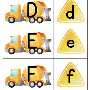 Construction Letter Match, Preschool Printables, Preschool Letters ...