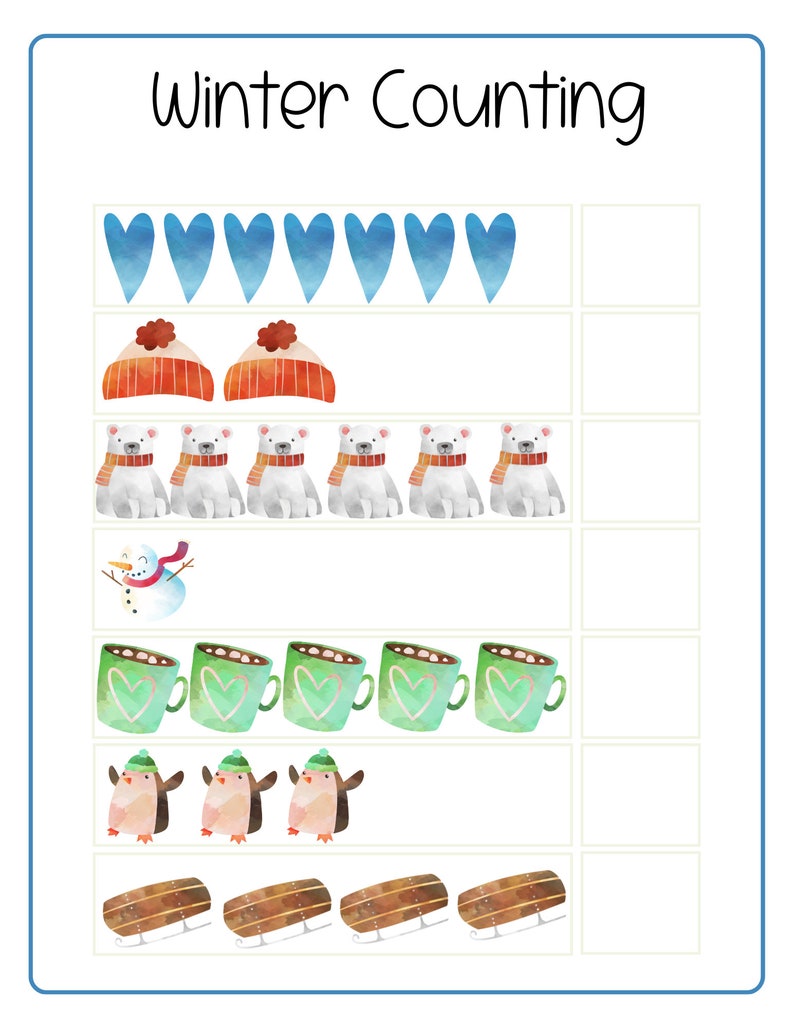 Winter Preschool Packet Winter Preschool Printable - Etsy