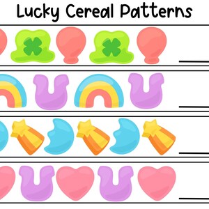 Lucky Cereal Patterns, Preschool Curriculum, Preschool Printable ...