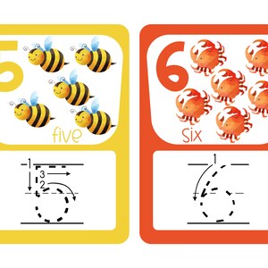 Number Tracing Cards 1-20 Classroom Décor Preschool Math - Etsy