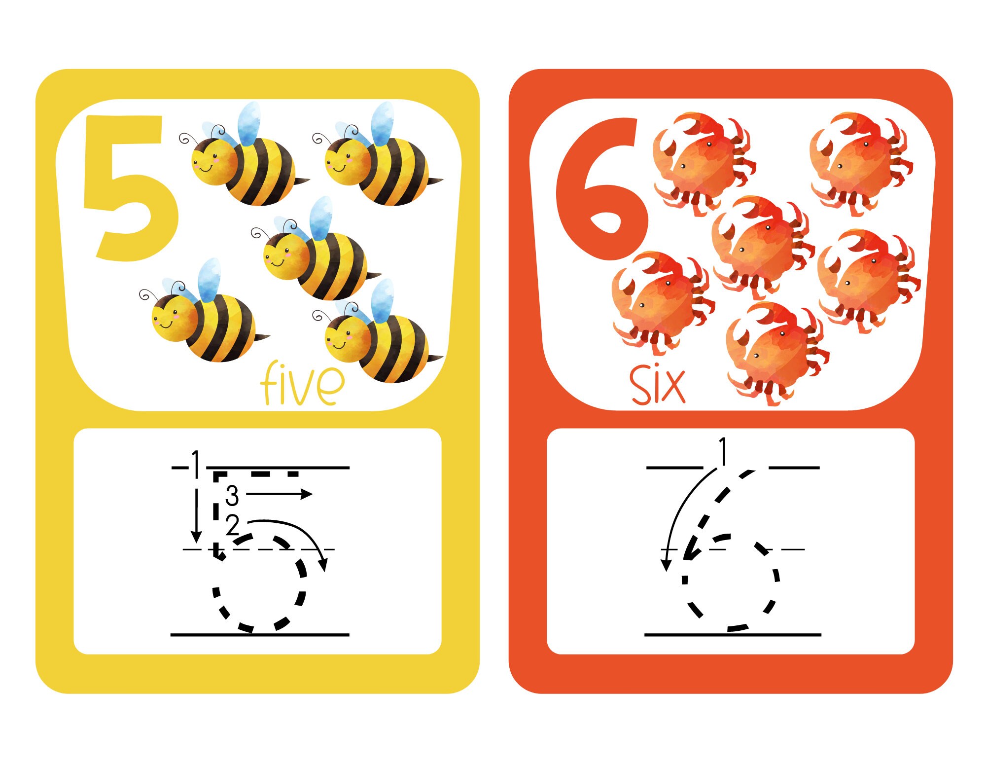 Number Tracing Cards 1-20 Classroom Décor Preschool Math - Etsy