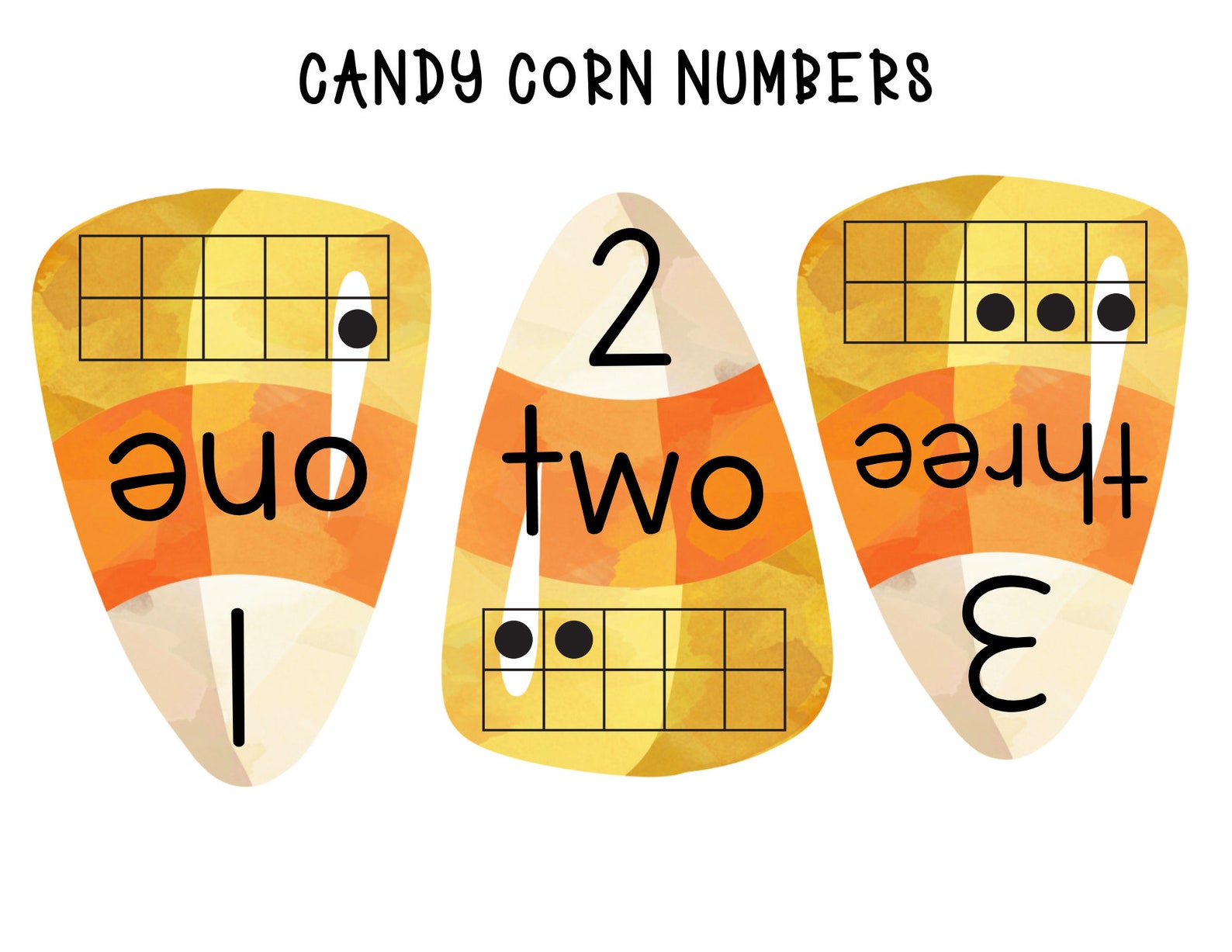 Halloween Candy Corn Number Match Halloween Preschool - Etsy
