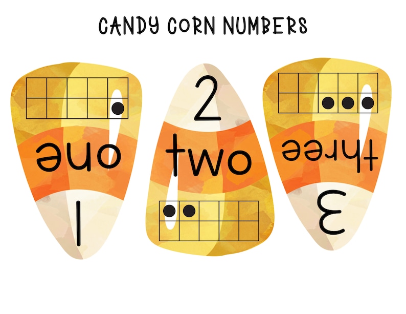 Halloween Candy Corn Number Match Halloween Preschool - Etsy
