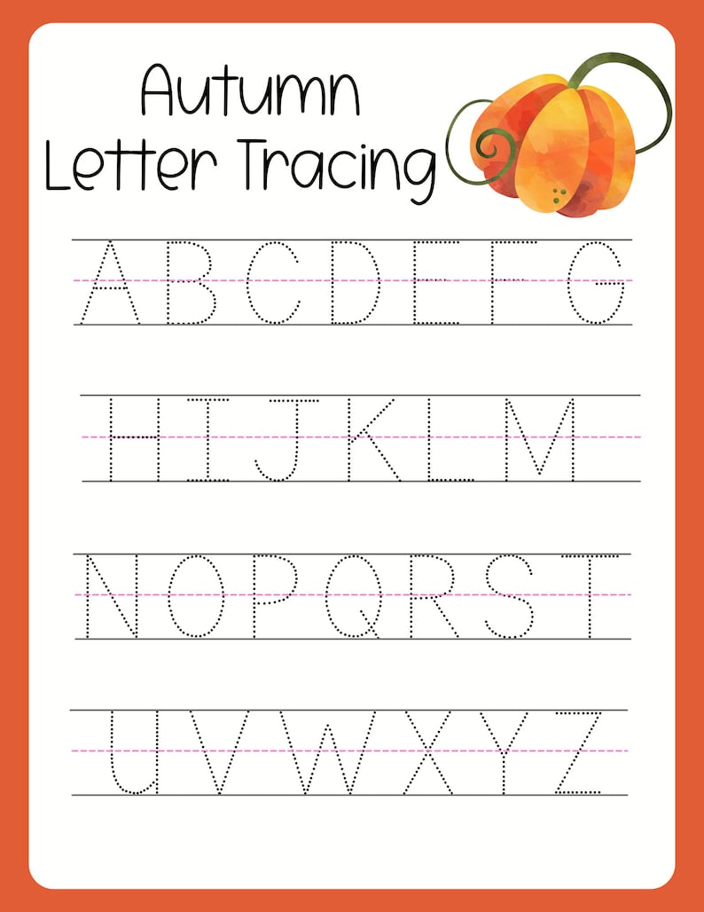 Autumn Preschool Packet, Preschool Worksheets, Fall Activity for Kids ...