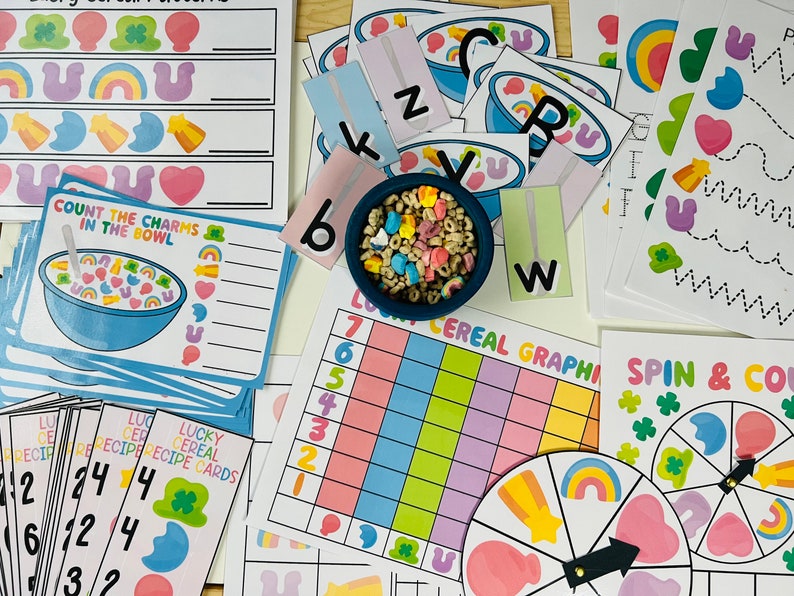 Lucky Cereal Bundle Preschool Curriculum Preschool - Etsy