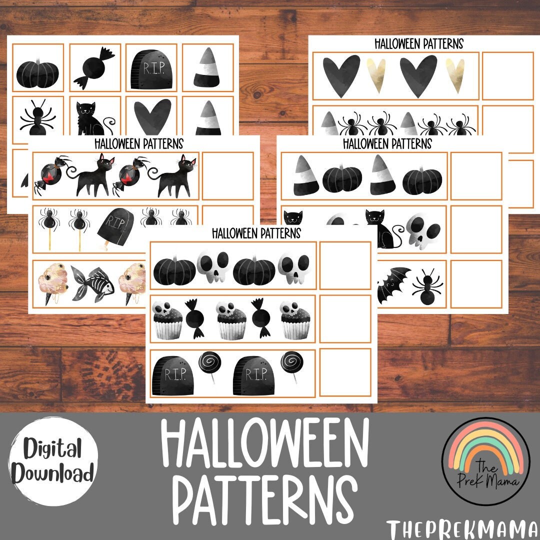 Halloween Patterns, Halloween Math, Halloween Preschool Printable ...