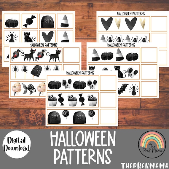 Halloween Patterns Halloween Math Halloween Preschool - Etsy
