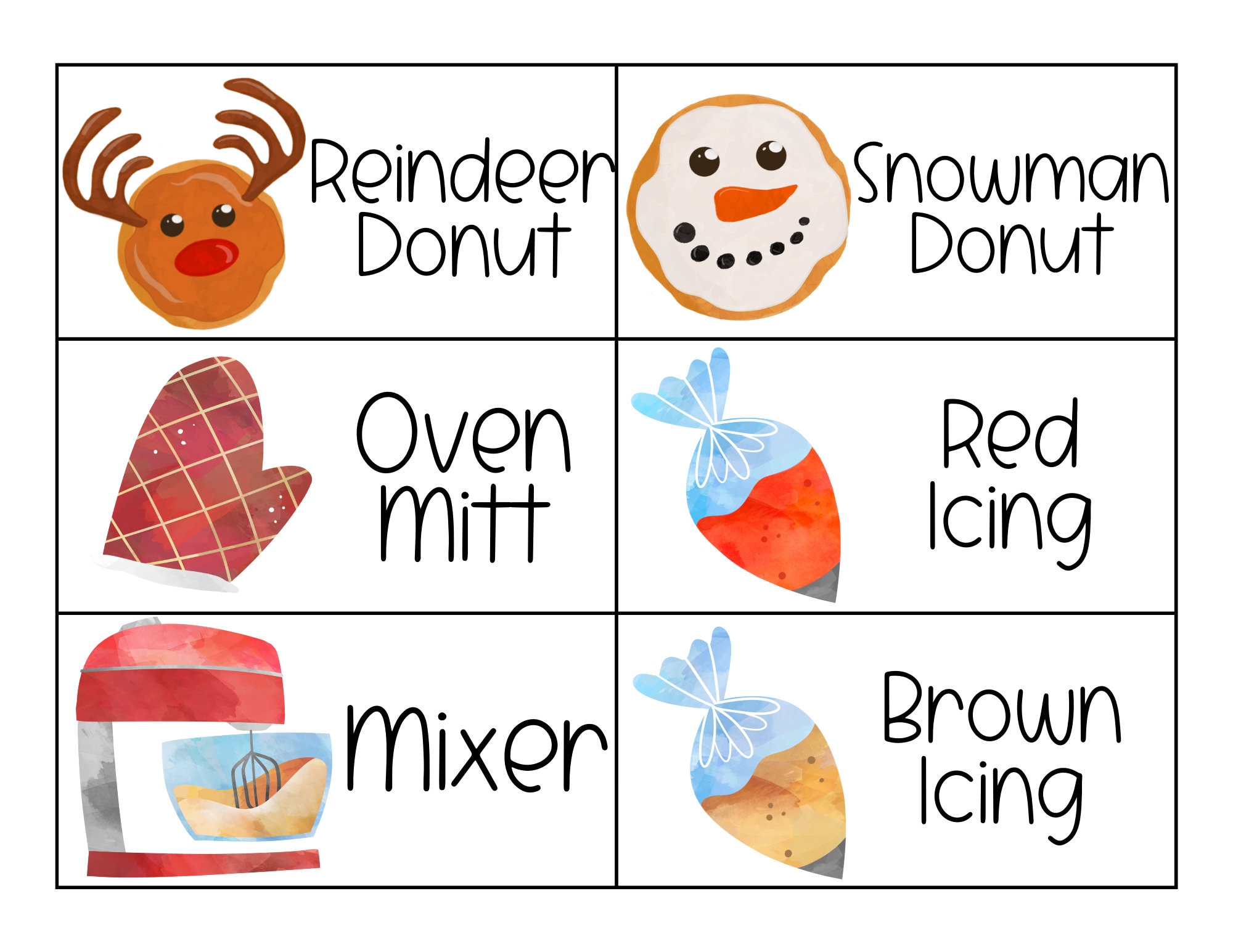 Christmas Donut Dramatic Play, Pretend Play, Classroom Dramatic Play ...