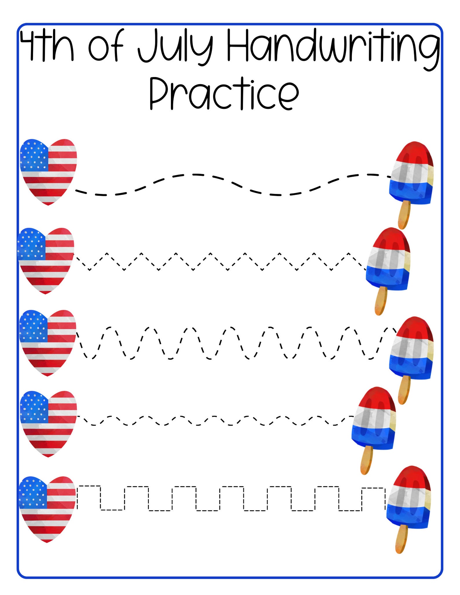 4th of July Preschool Packet Preschool Worksheets Preschool - Etsy
