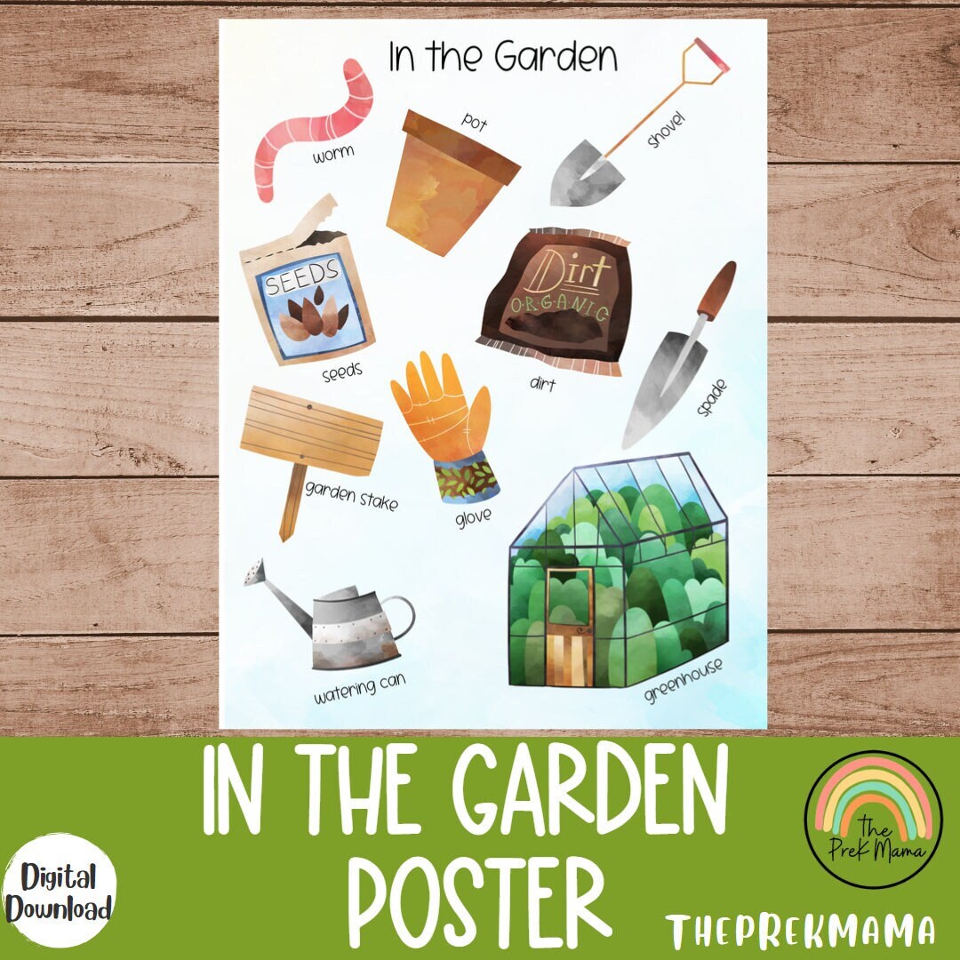 In the Garden Poster, Preschool Curriculum, Preschool Printable ...