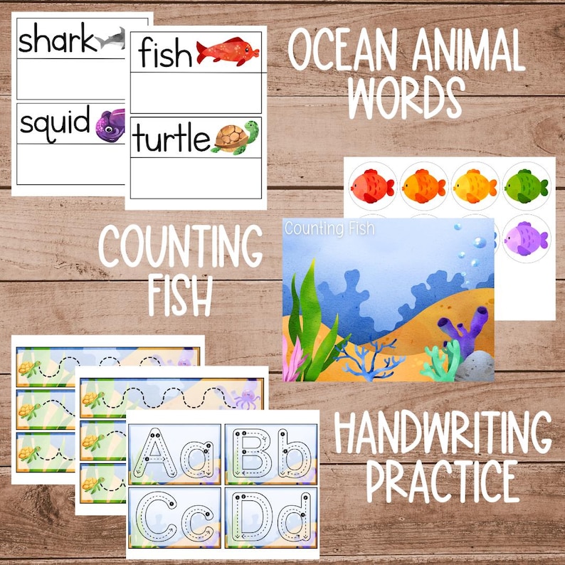 Ocean Animals Unit Study, Homeschool Learning Materials, Educational ...