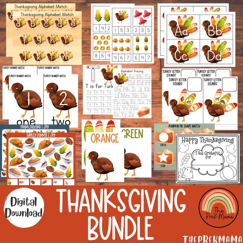 Thanksgiving Bundle Homeschool Curriculum Preschool - Etsy