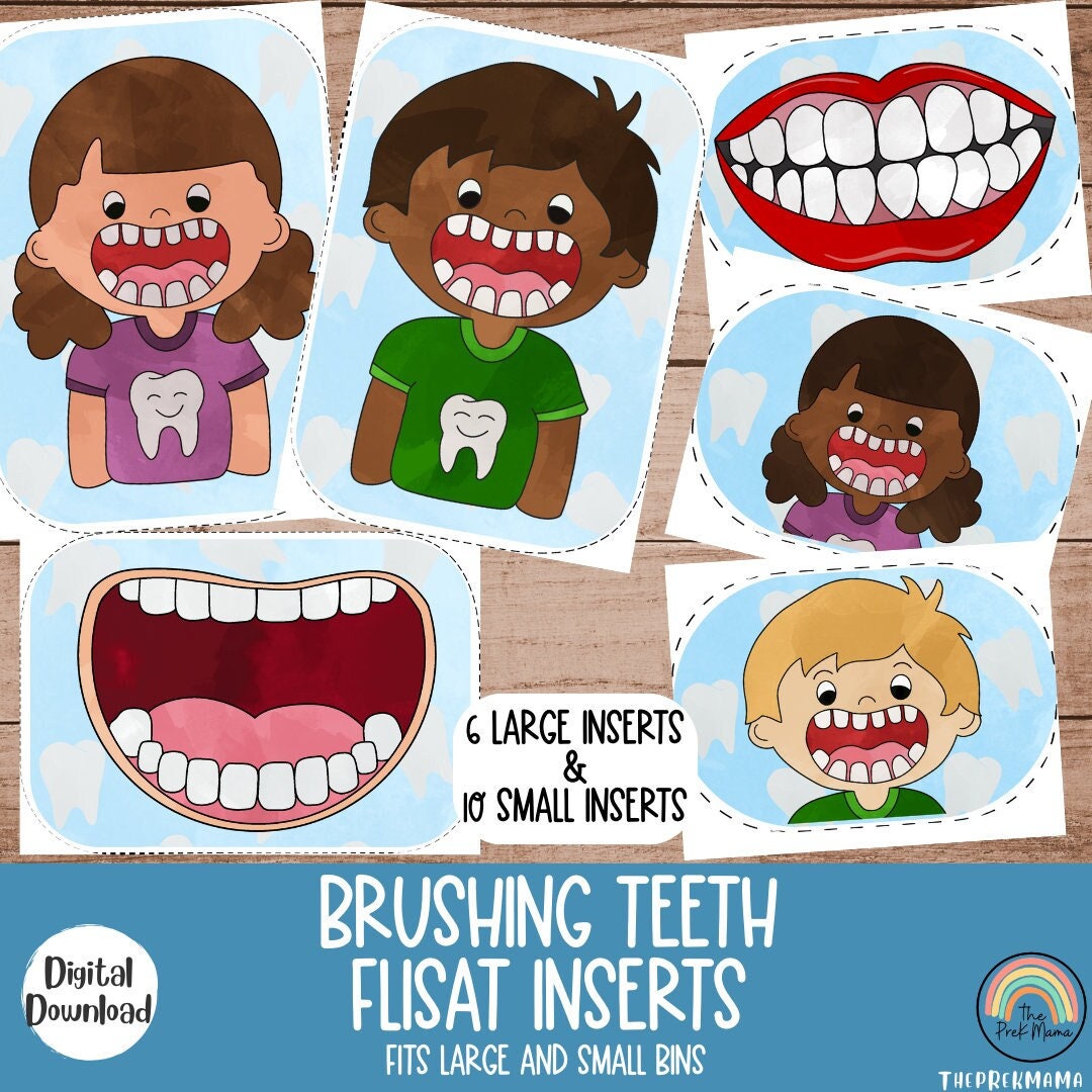 Brushing Teeth Flisat Inserts, Winter Flisat, Flisat Insert Printable ...