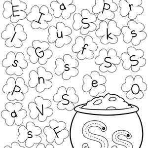 St. Patrick's Day Letter Hunt, Preschool Curriculum, Toddler Printable ...