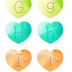 Alphabet Hearts, Valentine's Day Printable, Preschool Alphabet ...