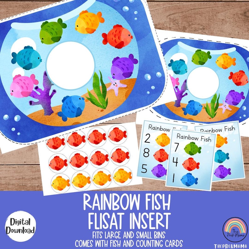 Rainbow Fish Flisat Inserts, Flisat Table, Flisat Insert Printable ...