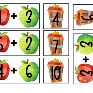 Apple Addition, Math Activity, Preschool Printable Preschool Math ...