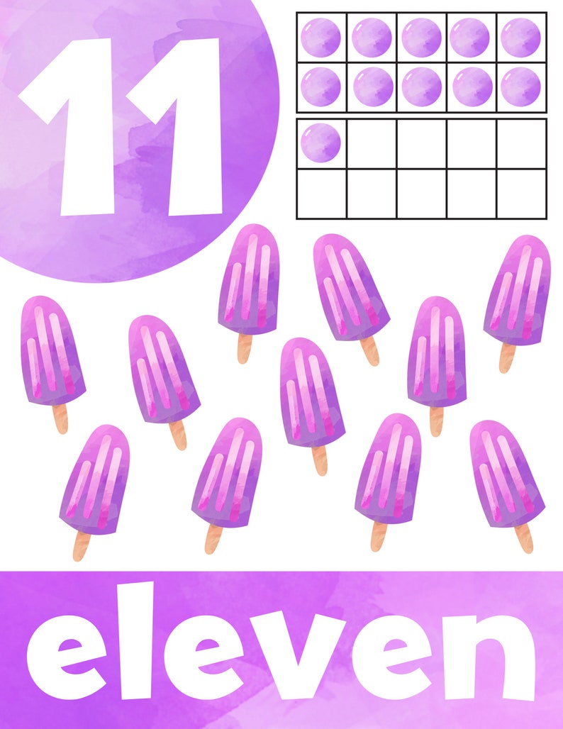 Number Posters Math Activity Preschool Printable Preschool - Etsy