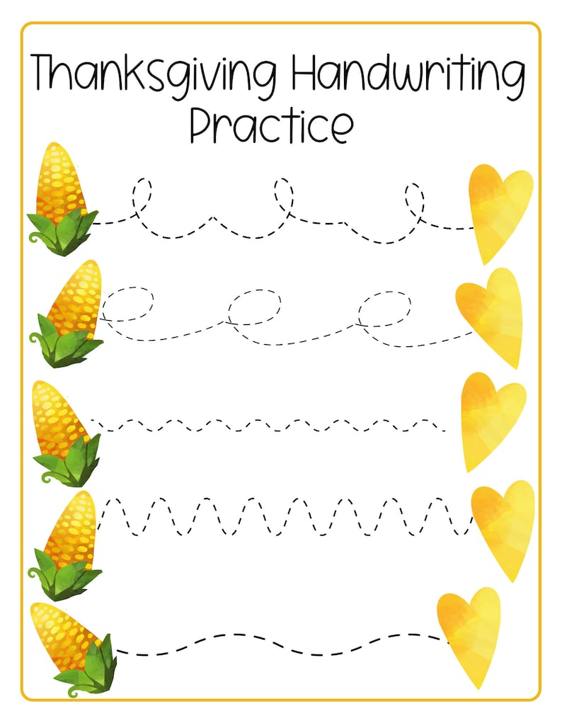 Thanksgiving Preschool Packet Preschool Worksheets Fall - Etsy