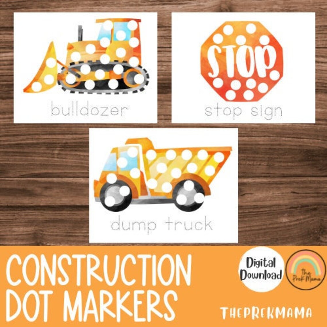 Construction Dot Markers Preschool Printables Preschool - Etsy