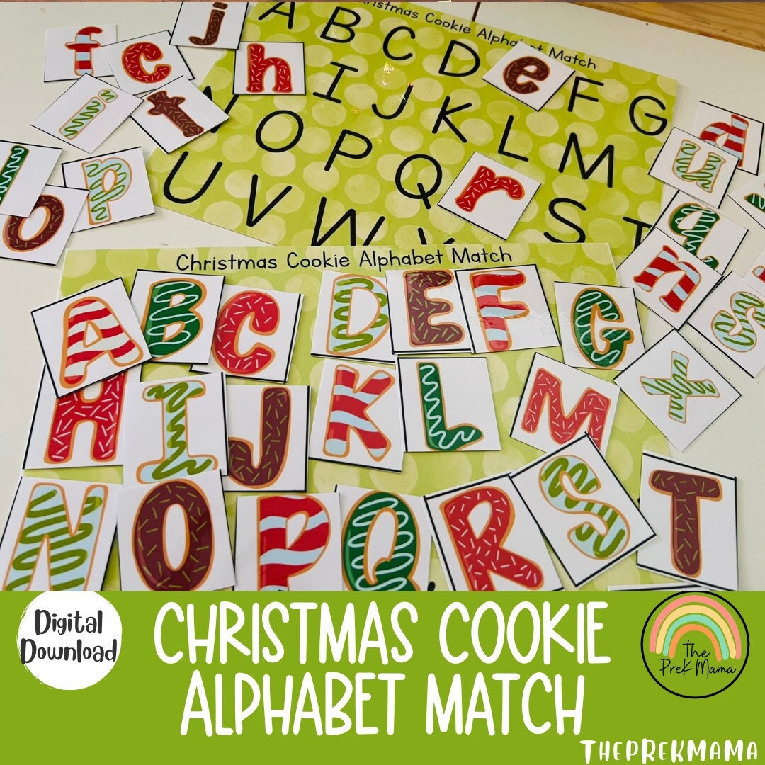 Christmas Cookie Alphabet Match , Preschool Printable, Christmas ...