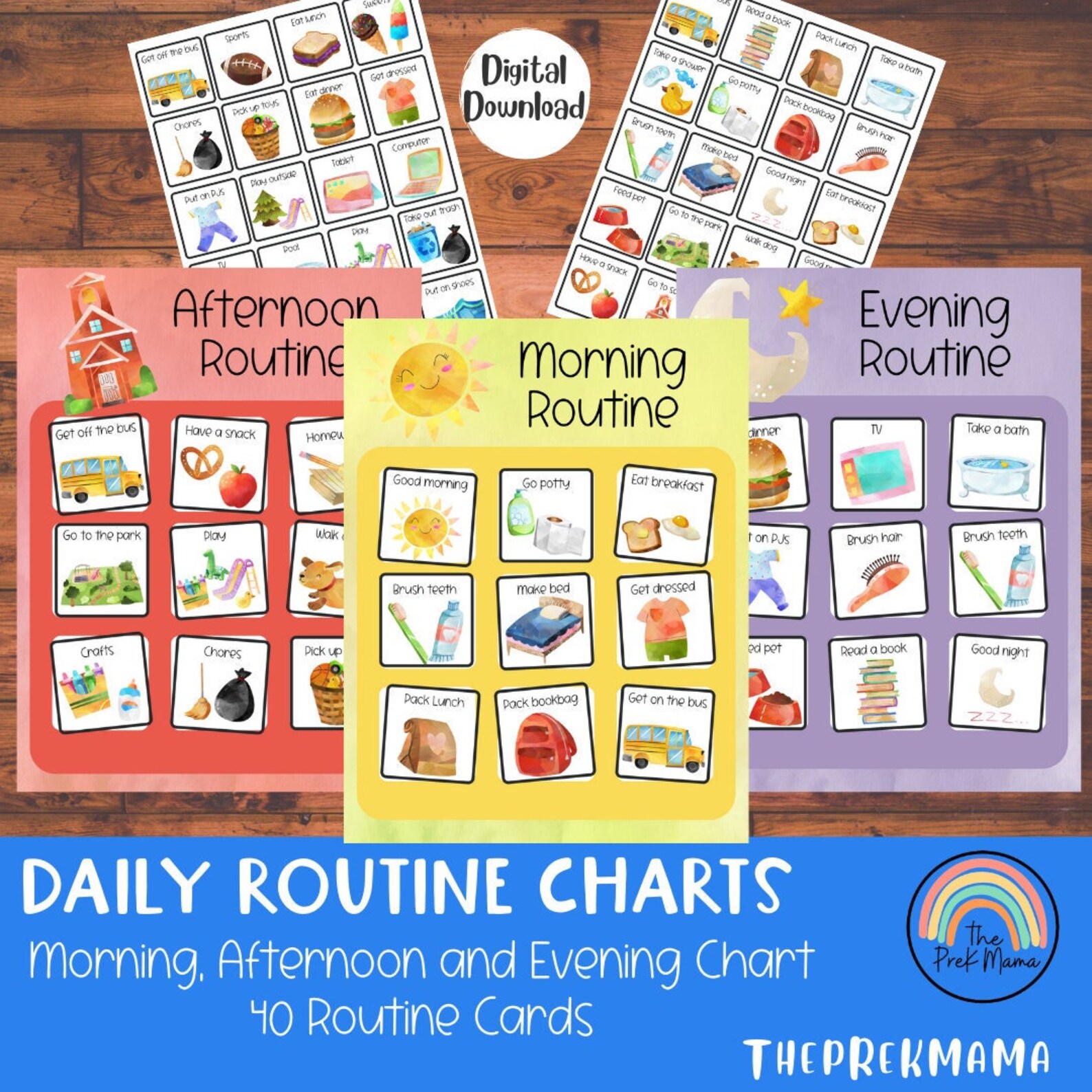 My Daily Routine Chart Printable Chore Chart Routine Chart | Etsy Canada