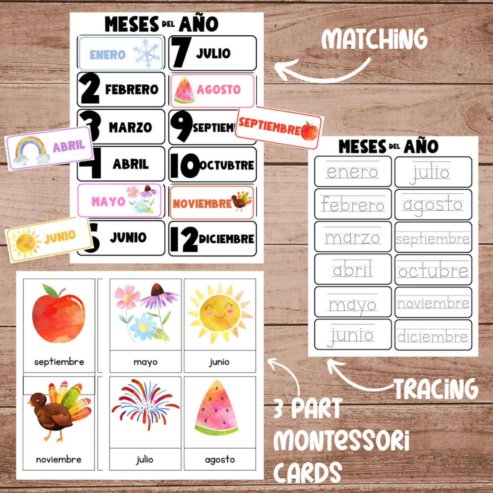 Months of the Year Spanish, Circle Time, Preschool Curriculum ...